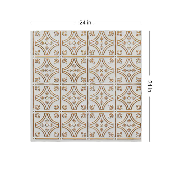 FromPlainToBeautifulInHours Victoria 2 Ft. X 2 Ft. Glue-Up PVC Ceiling ...