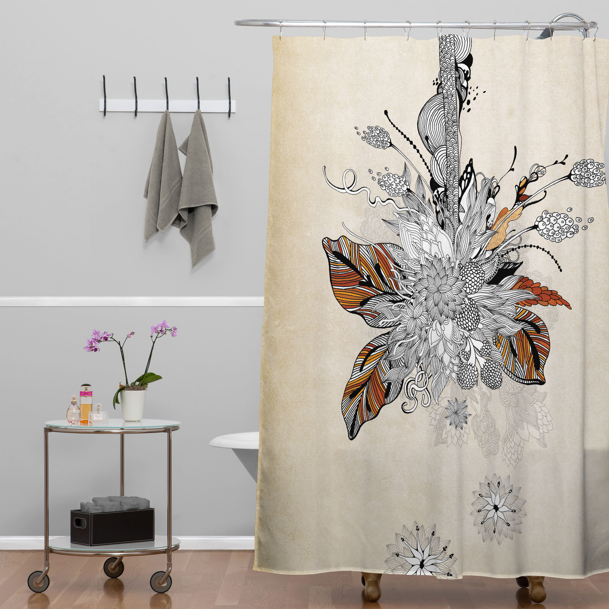 Langley Street Eccles Floral 2 Single Shower Curtain And Reviews