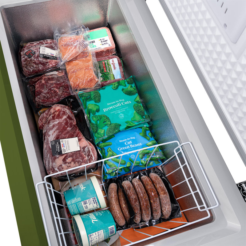 Newair 6.7 Cu. Ft. Mini Deep Chest Freezer and Refrigerator in Military ...