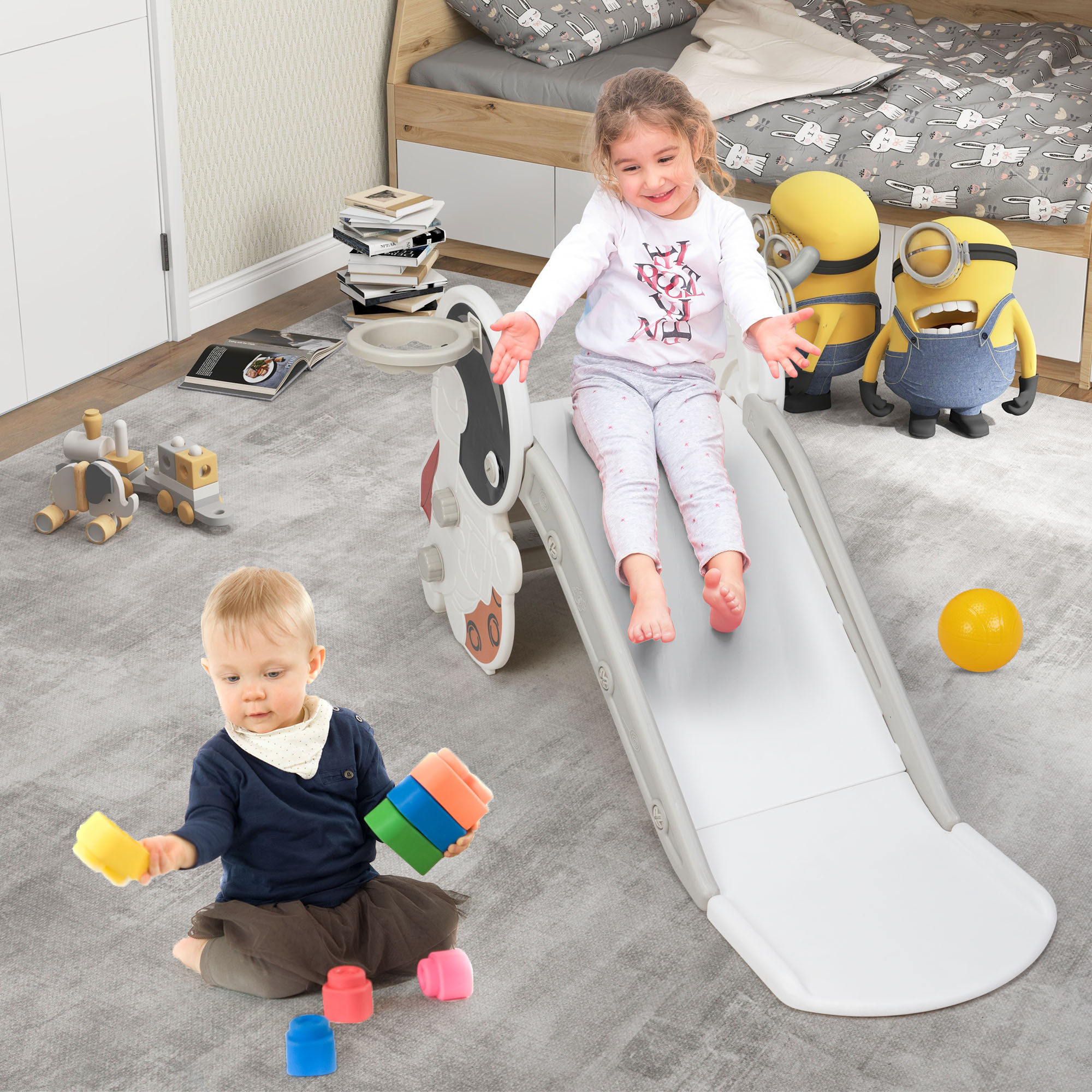 Nyeekoy 4 In 1 Toddler Slide And Climber Playset - Wayfair Canada