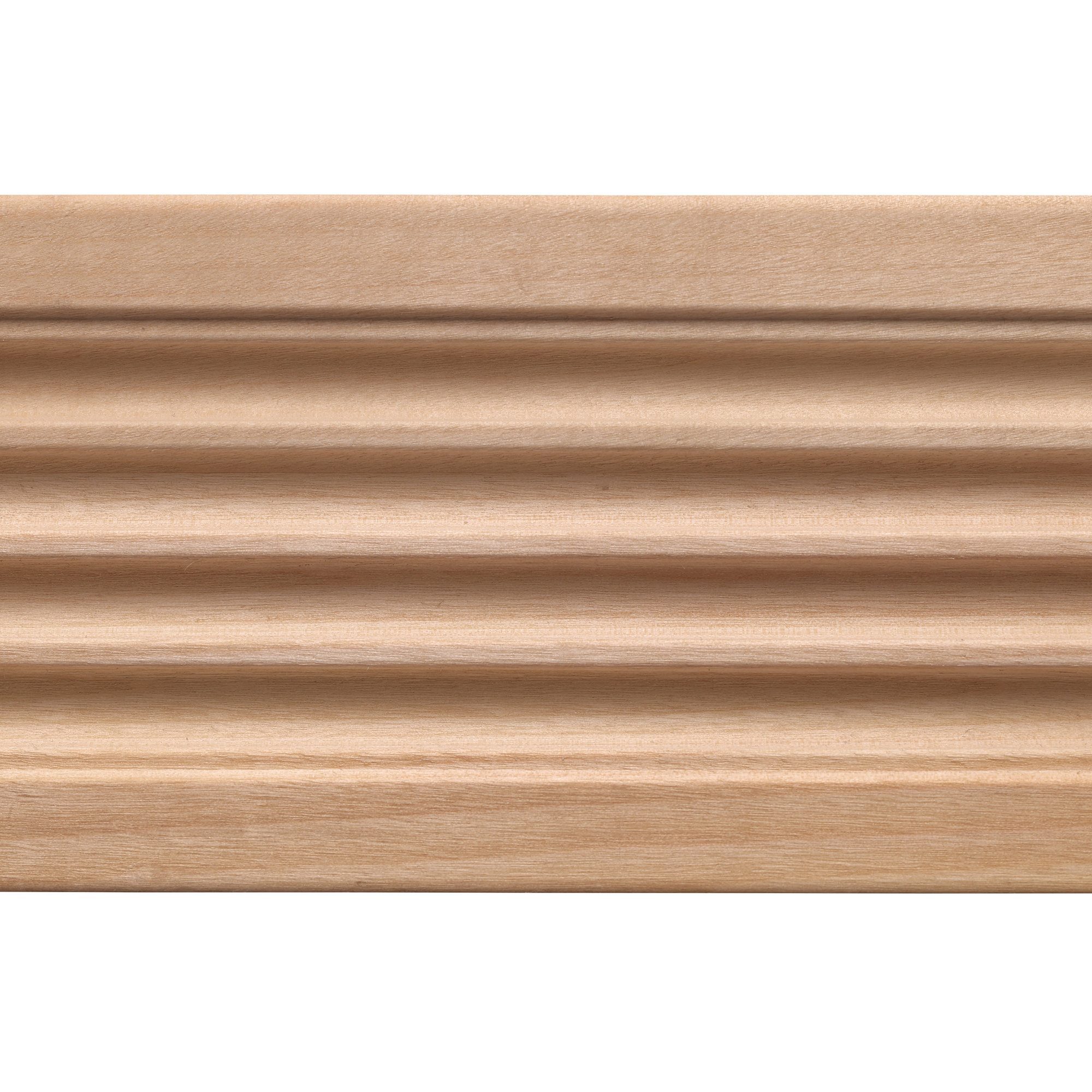 Ornamental Mouldings Hardwood Fluted Moulding 3" H x 84" W x 0.47" D ...