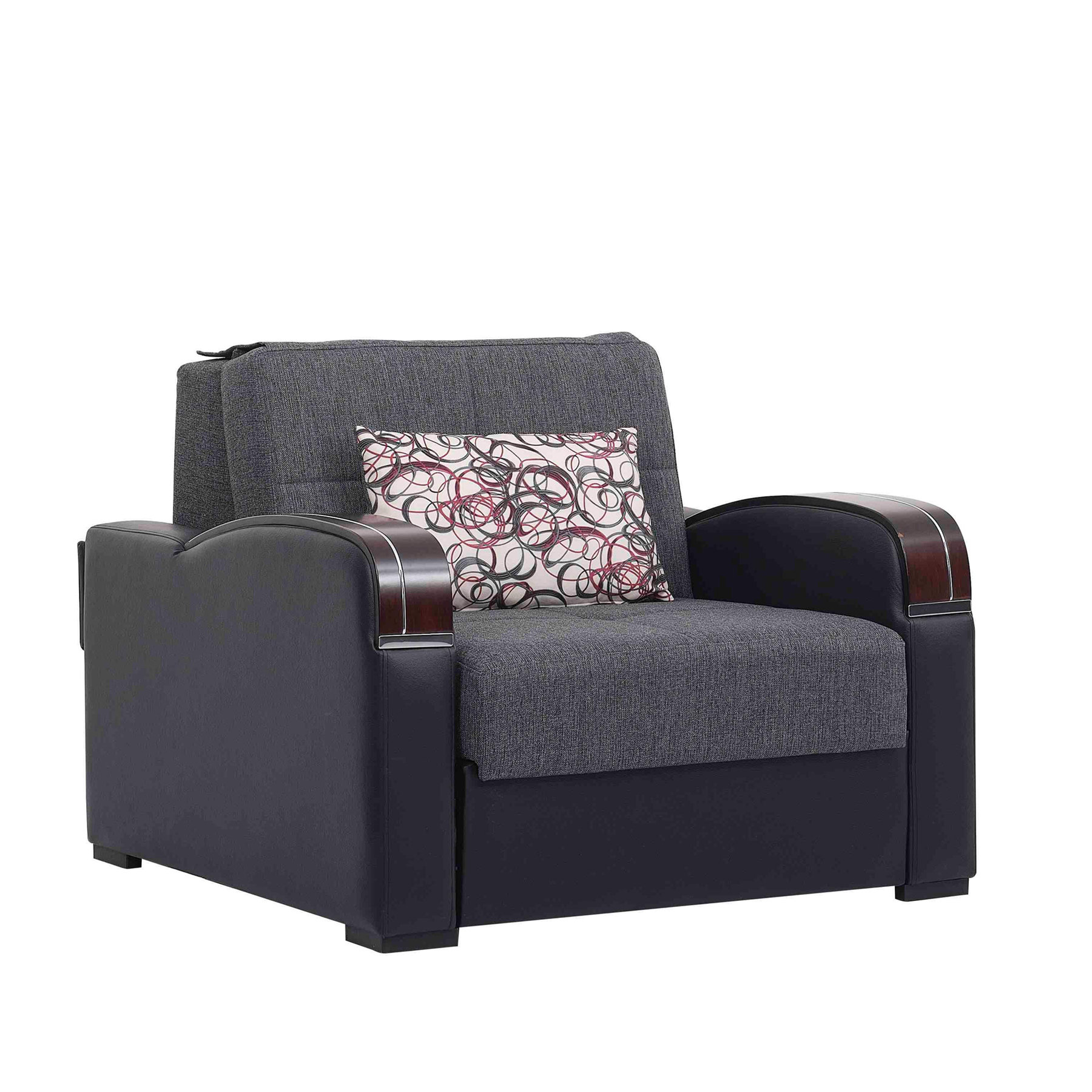 Hokku Designs Upholstered Convertible Armchair with Storage | Wayfair