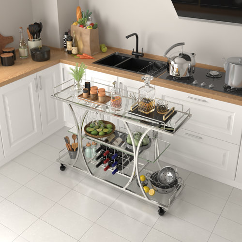 Wayfair | Silver Bar Carts You'll Love in 2024