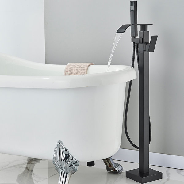 Senlesen Freestanding Bathtub Faucet Floor Mount Tub Filler Mixer Taps ...
