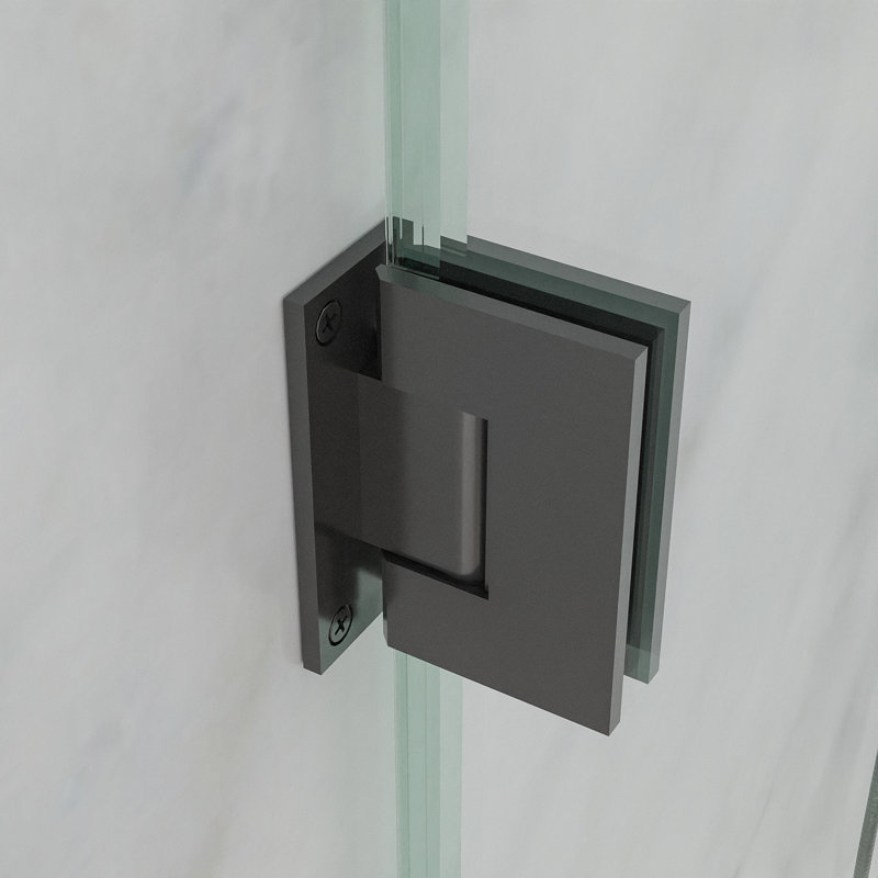KOBIWORKS Wall to Glass Shower Door Hinge "H Plate" | Wayfair