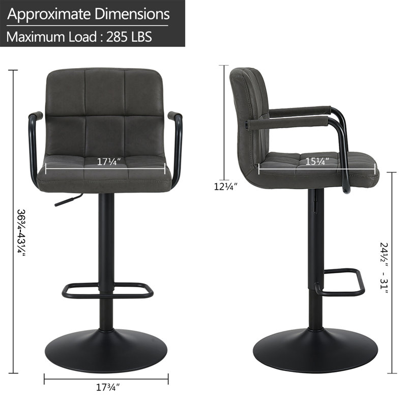 Latitude Run® Amjed Swivel Adjustable Height Stool & Reviews | Wayfair