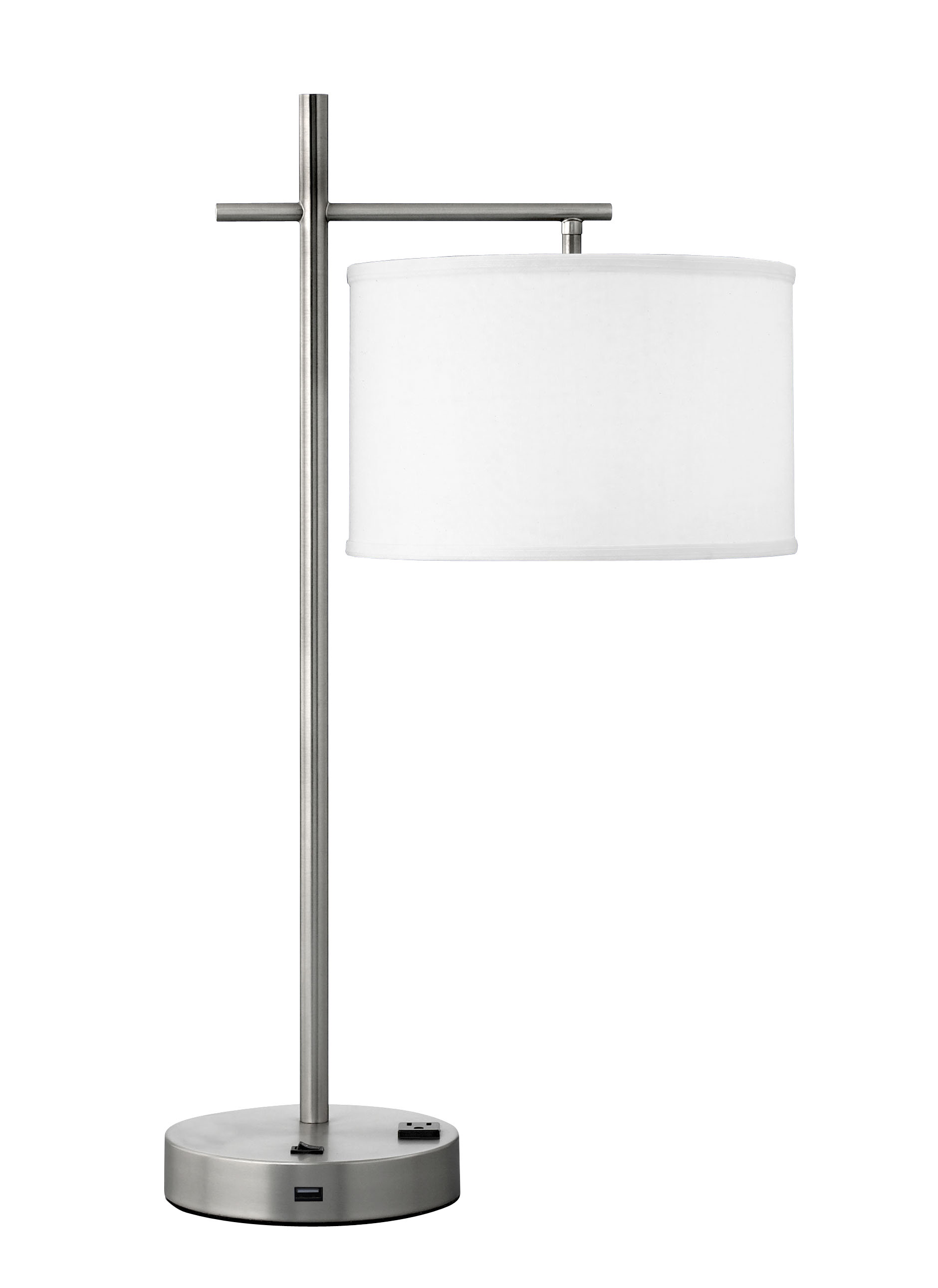 Medallion Lighting Innovate Group 26" Silver Table Lamp Set with USB ...