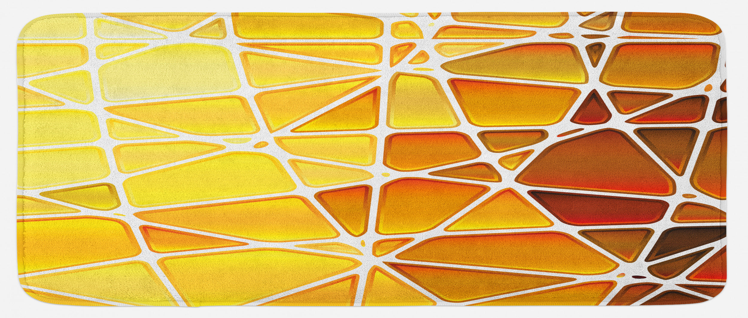 East Urban Home Ambesonne Yellow Kitchen Mat, Snake Animal Skin Like ...