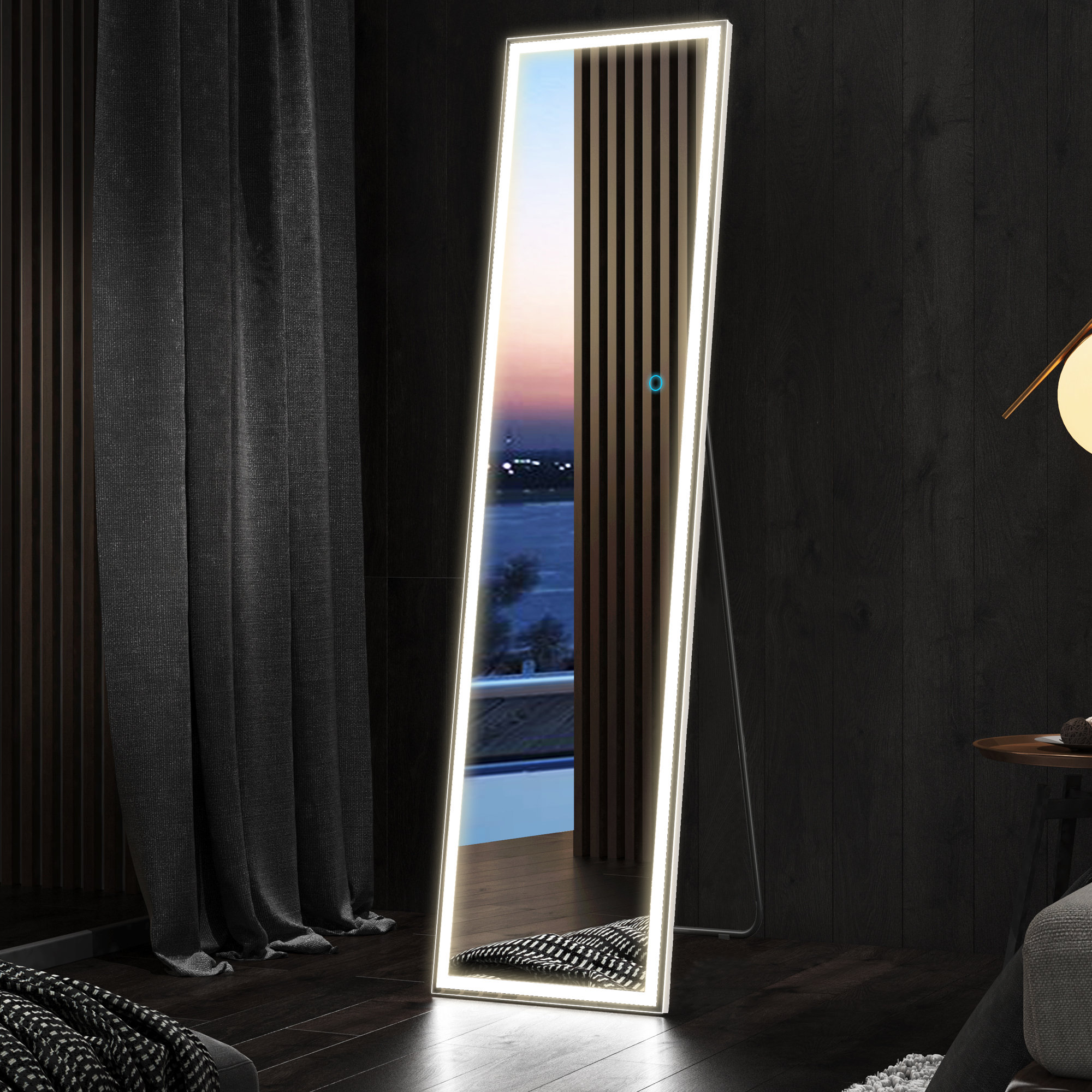 Ivy Bronx Metal Flat LED Mirror & Reviews | Wayfair