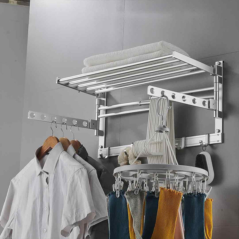 Rebrilliant Metal Wall-Mounted Drying Rack | Wayfair