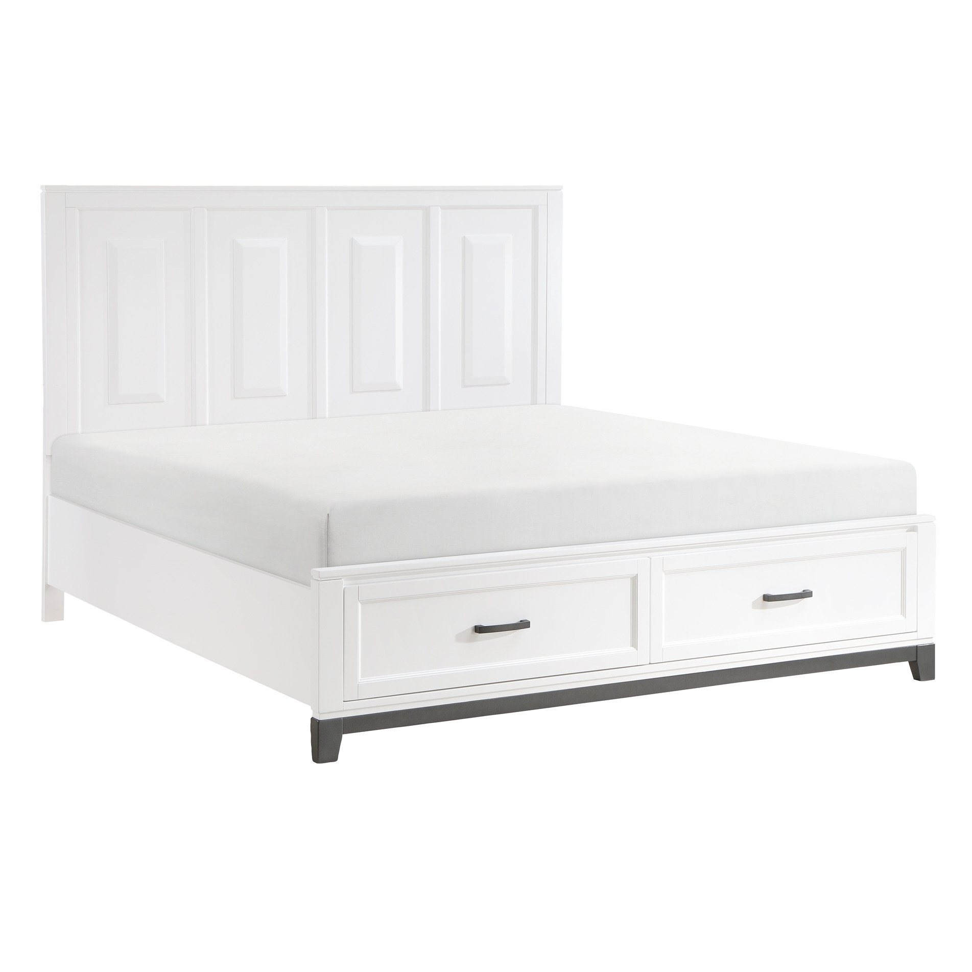 Red Barrel Studio® King Rustic Bedroom Furniture, White With Storage ...