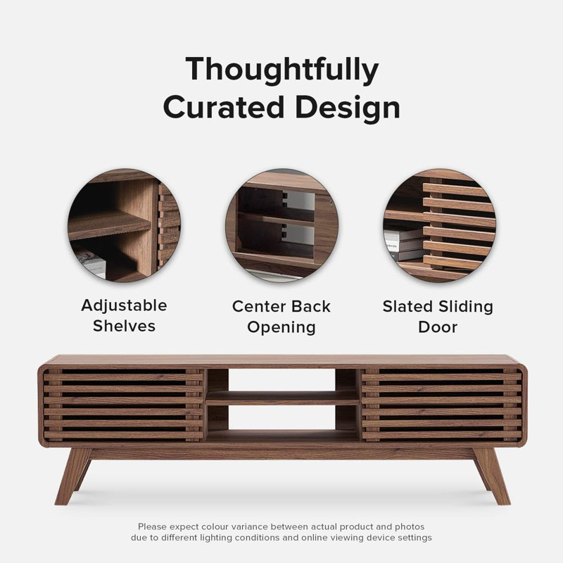 George Oliver Ensley TV Stand, Mid Century Modern TV Stand for 55/60/65 ...