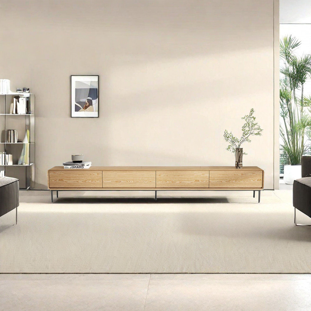 ComfyFurnituress Large Capacity Hidden Handle TV Stand 86.61'' Media ...