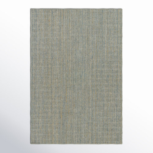 Striped Handmade Handwoven Area Rug in Blue/Gold | Birch Lane