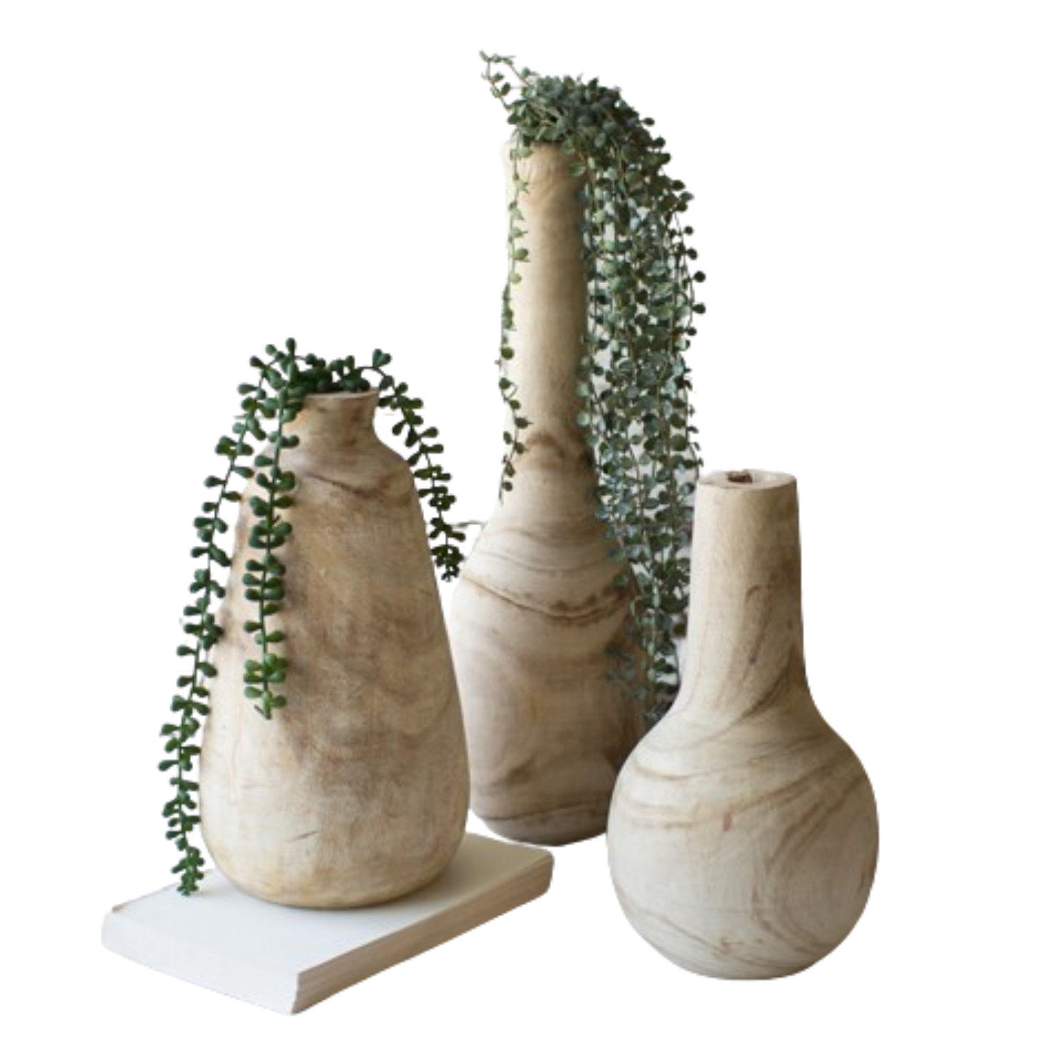 Millwood Pines Connaire Handmade Wood Table Vase | Wayfair