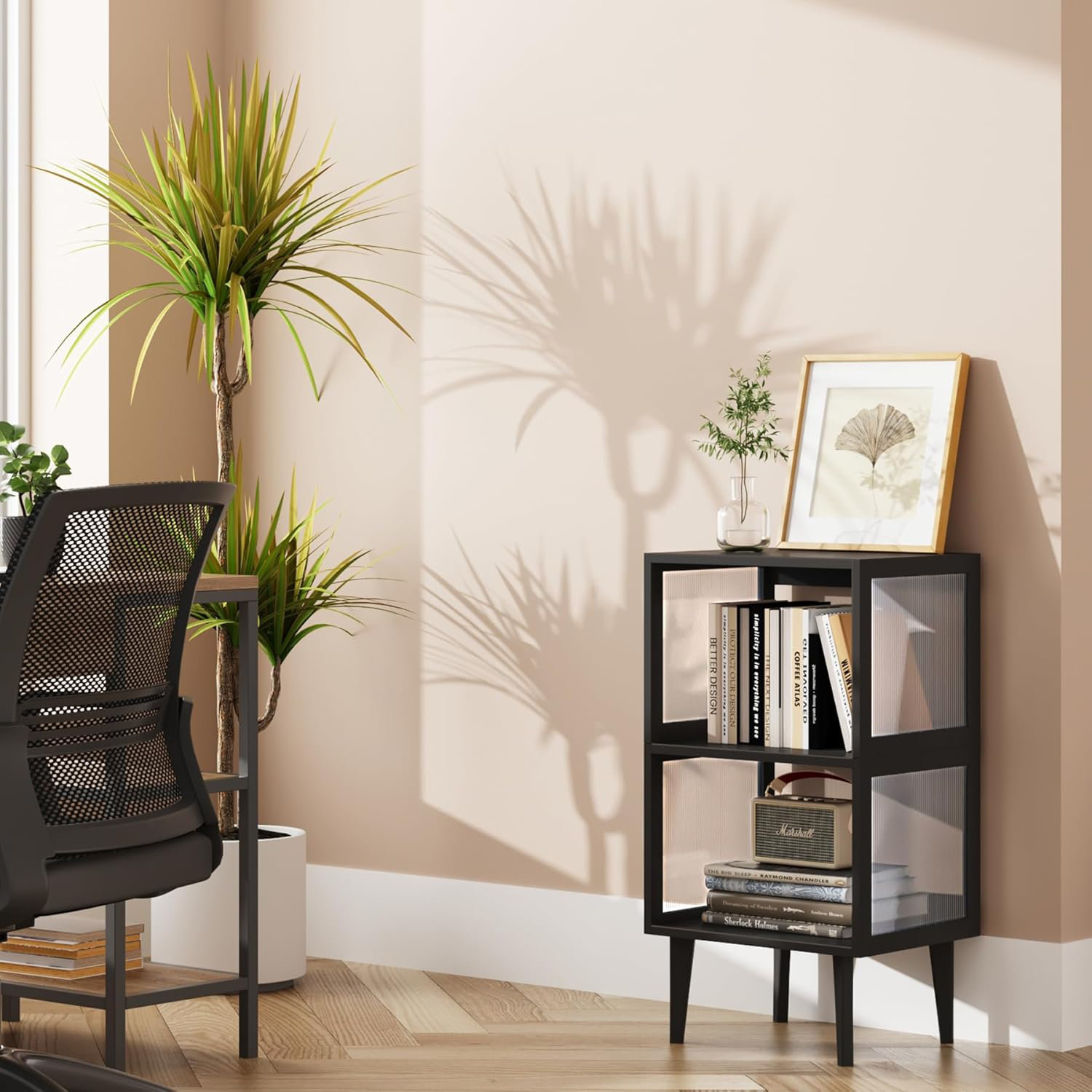 Ebern Designs 3 Tier Book Shelf, 3 Cube Bookcase, Bookshelf Storage ...