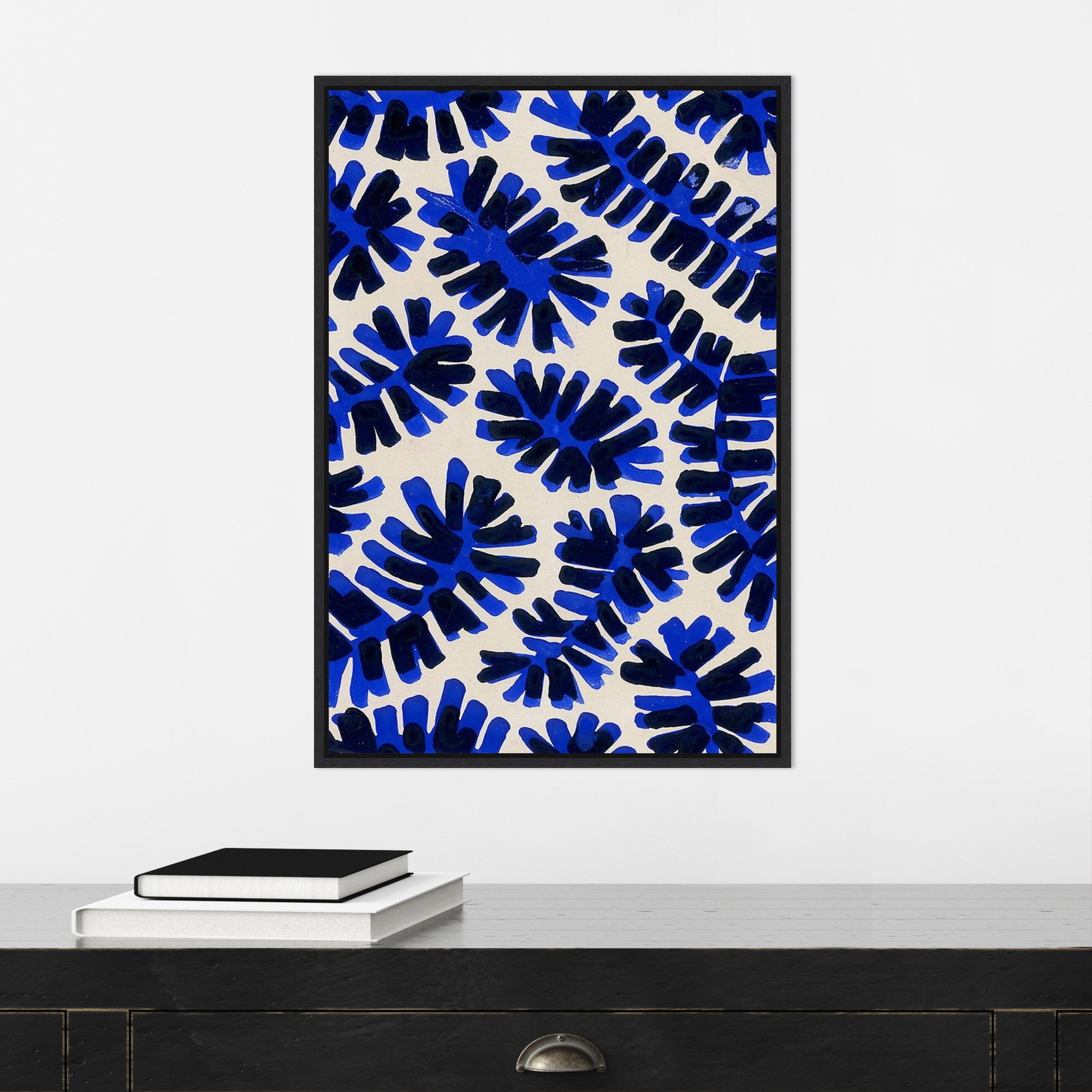 Lark Manor™ Baxter Mill Archive Modern Leaf Motif I Framed On Canvas by ...