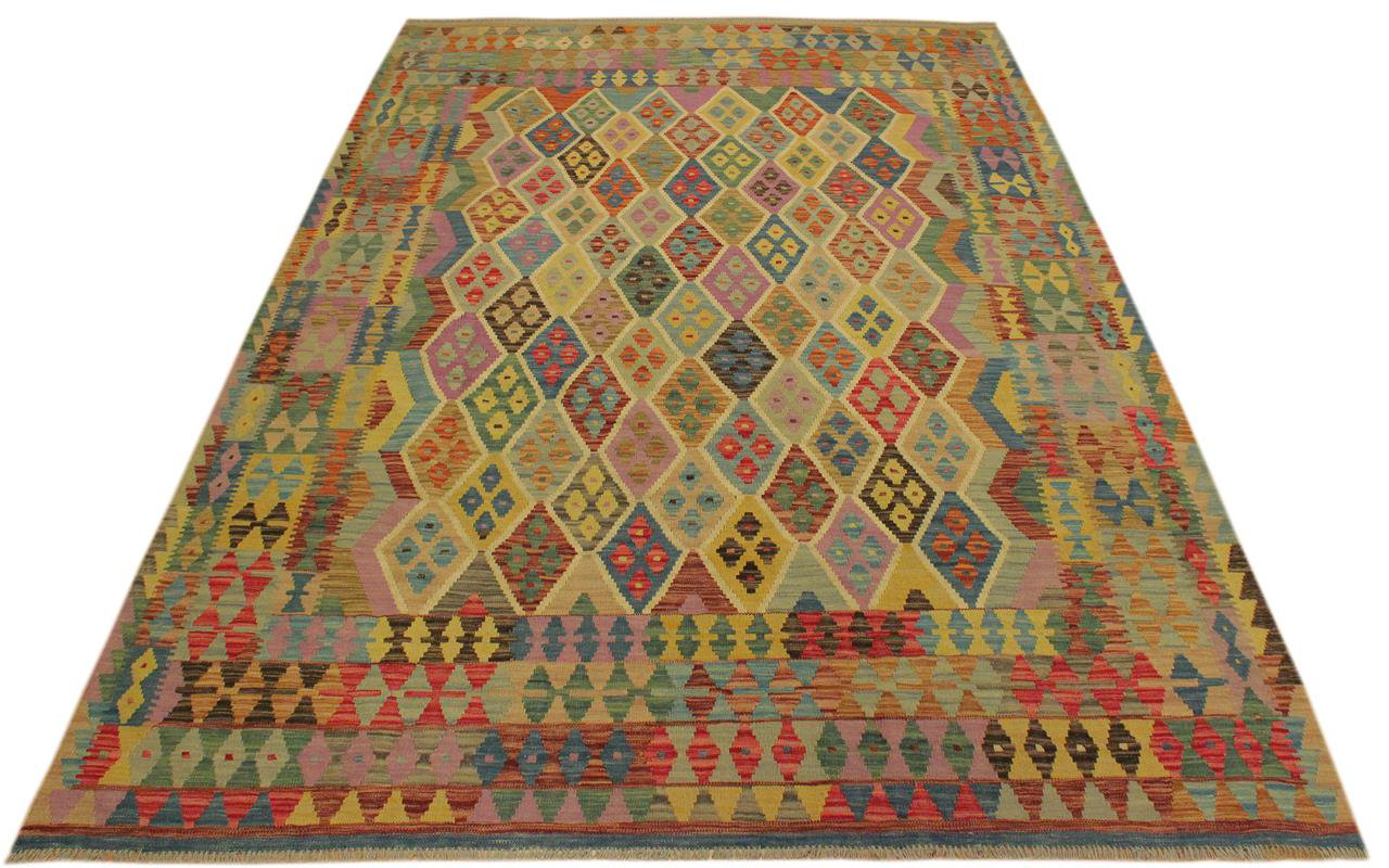 Isabelline One-of-a-Kind Sinclair Handmade Kilim 6'7" x 9'6" Wool Light ...
