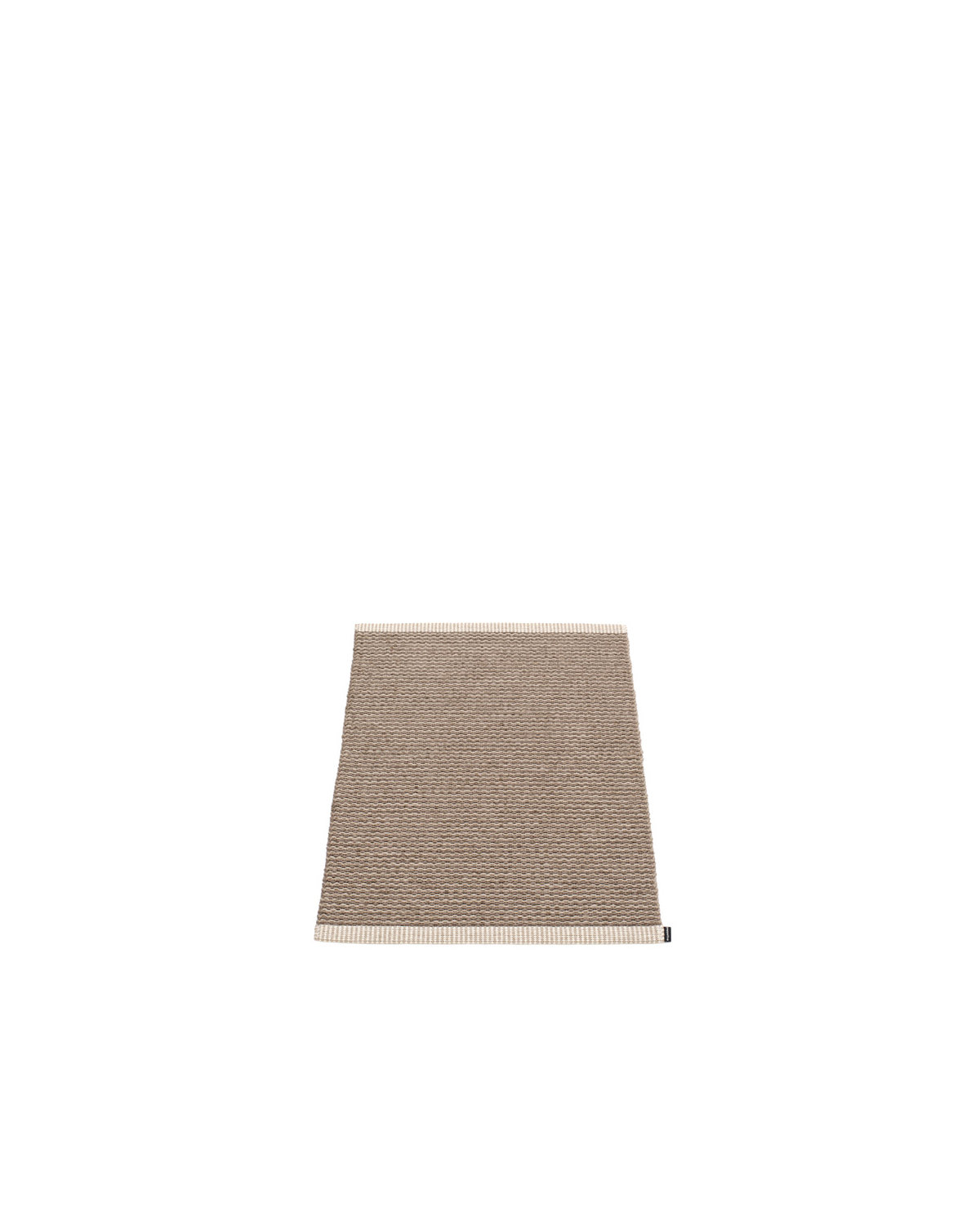 Pappelina Mono Handmade Flatweave Brown Kitchen Mat | Wayfair