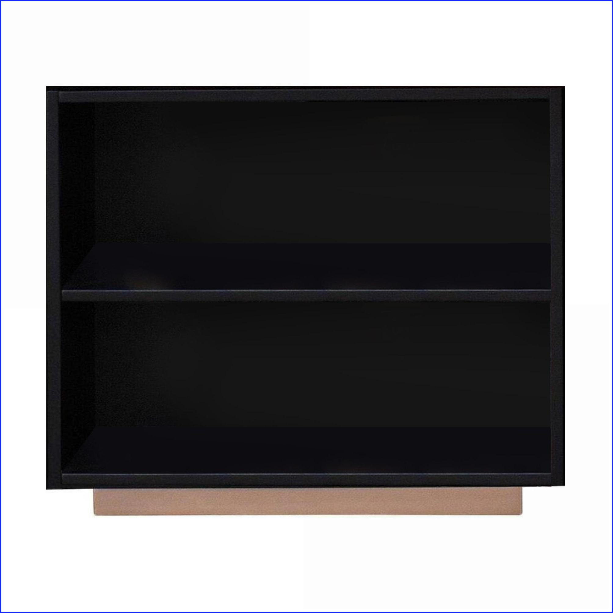 Latitude Run® Bookshelf, Modern 2-Compartment Black & Rose-Gold ...