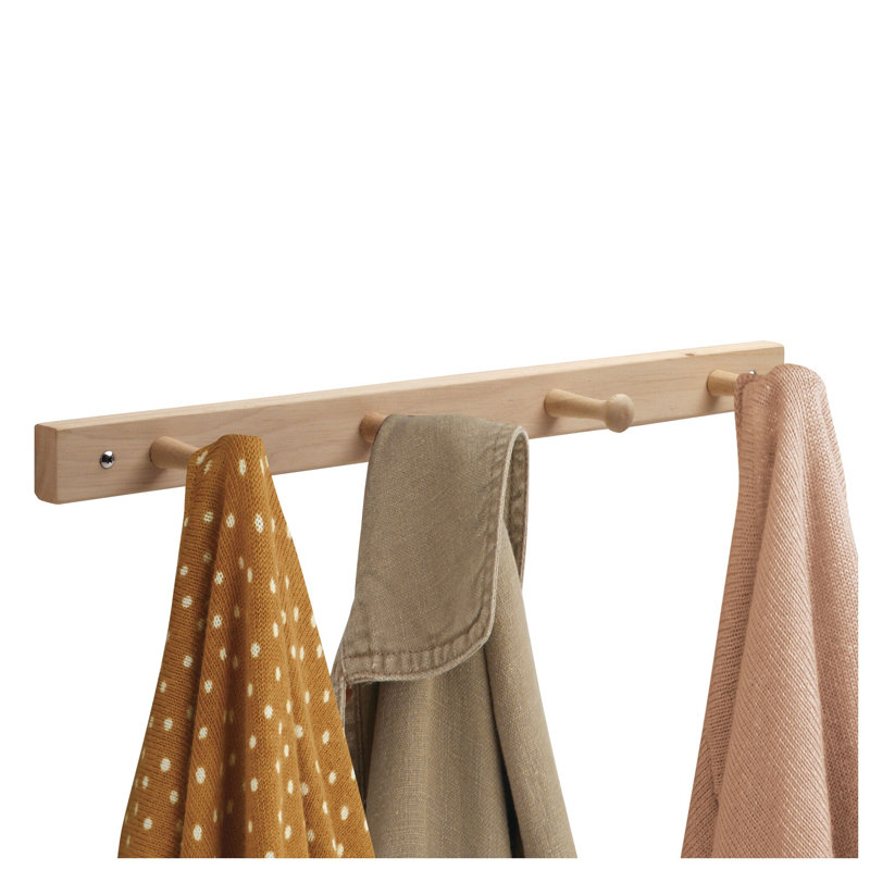 iDesign 4 - Hook Wall Mounted Coat Rack & Reviews | Wayfair
