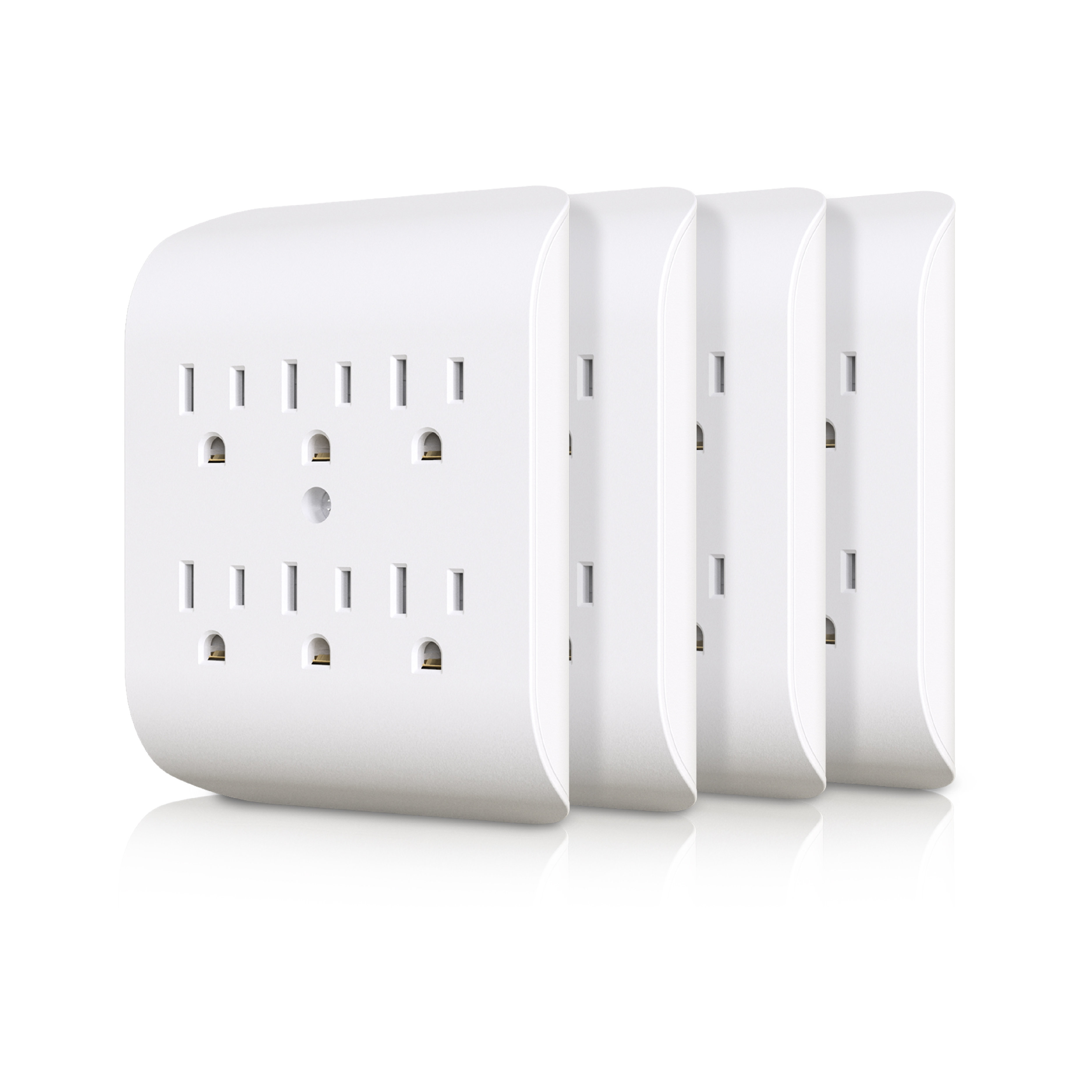 COBY CBOL Series Coby CB-5503 6-Outlet 4 Pack Wall Adapter, White | Wayfair