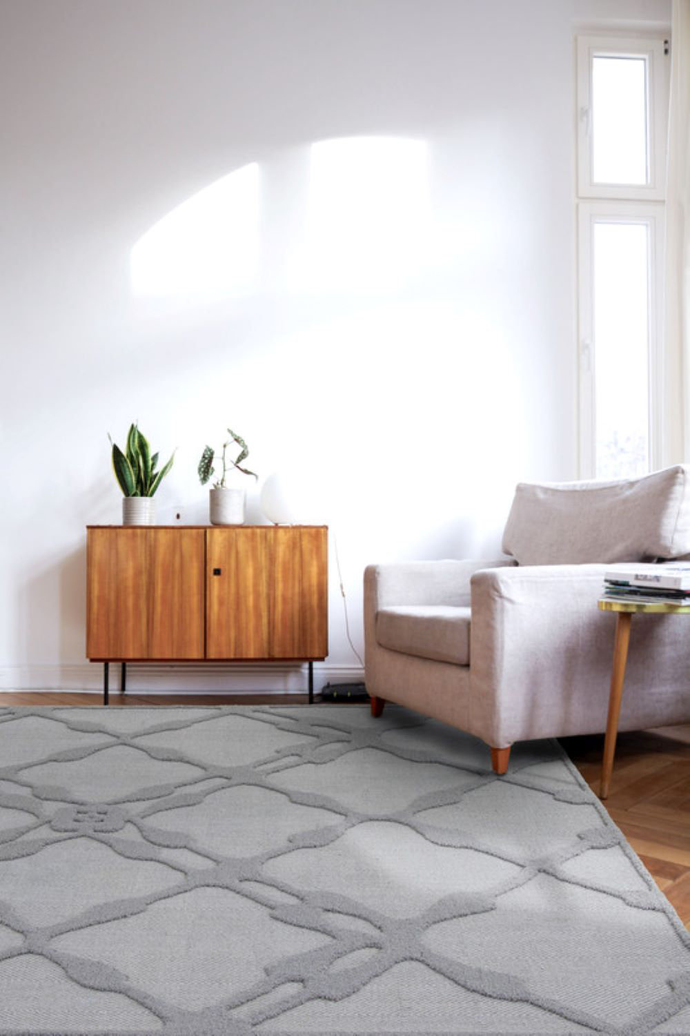 Hokku Designs Gardol Handmade Gray Wool Area Rug | Wayfair