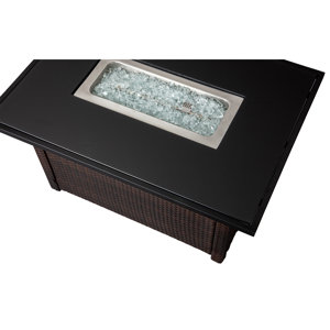 Endless Summer 40,000 BTU Rectangular LP Gas Outdoor Fire Pit Table ...