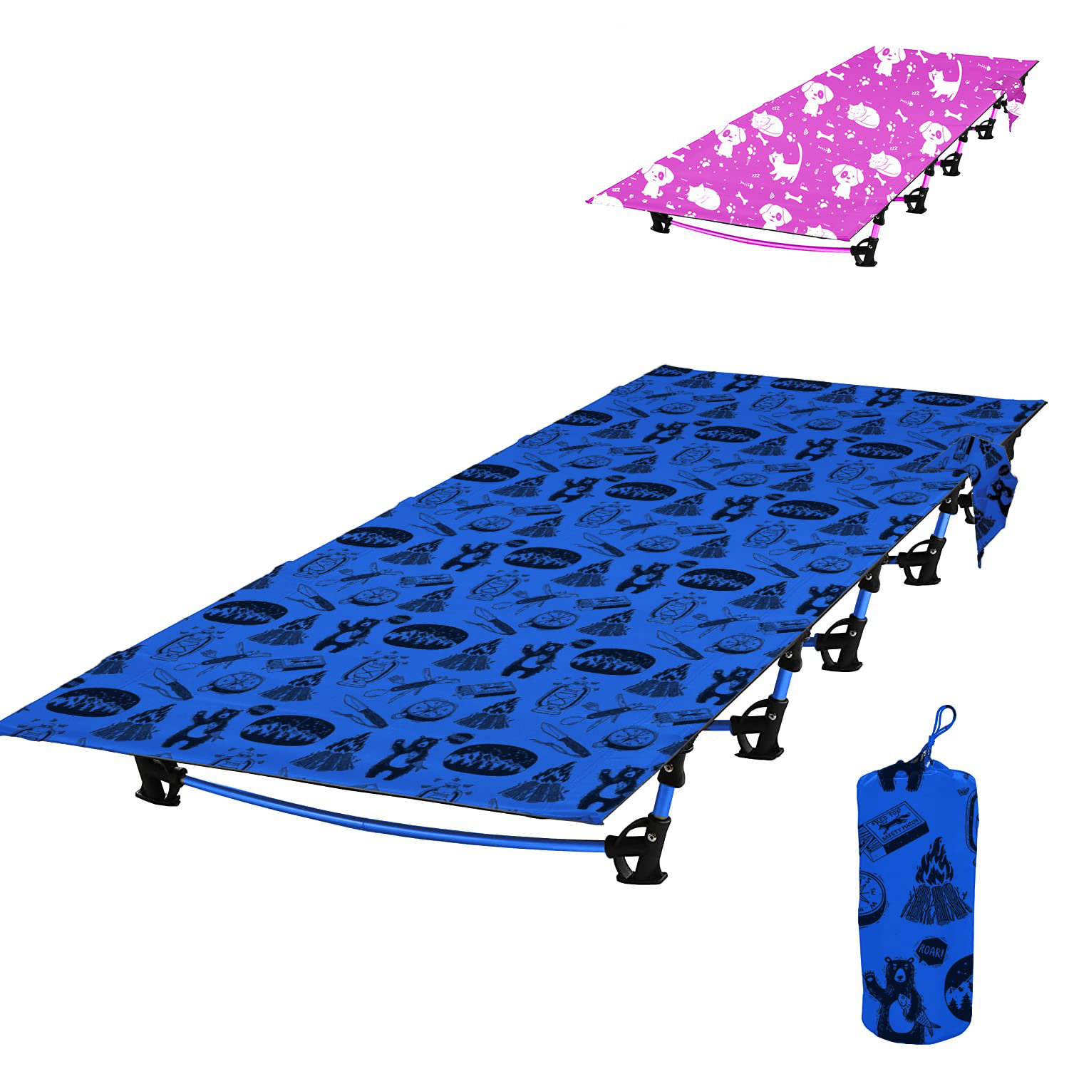 LIFETIME FLOORING LLC Kids Camping Cot And Toddler Travel Bed ...
