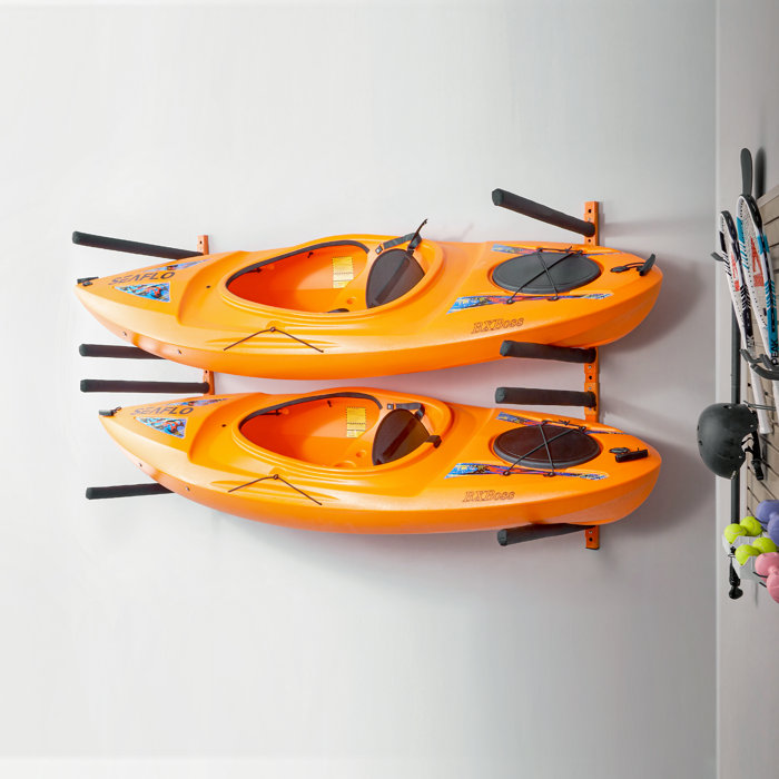 VEVOR Steel Wall Mounted Adjustable Kayak Rack | Wayfair
