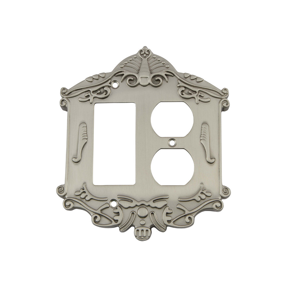 Nostalgic Warehouse Victorian 2-Gang Duplex Outlet / Rocker Combination ...