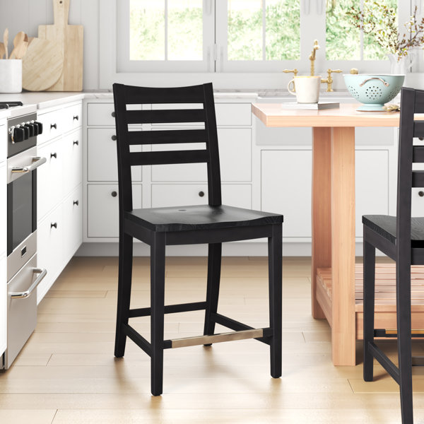 Sand & Stable Sandra Solid Beech Wood 24" Seat Counter Stool & Reviews ...