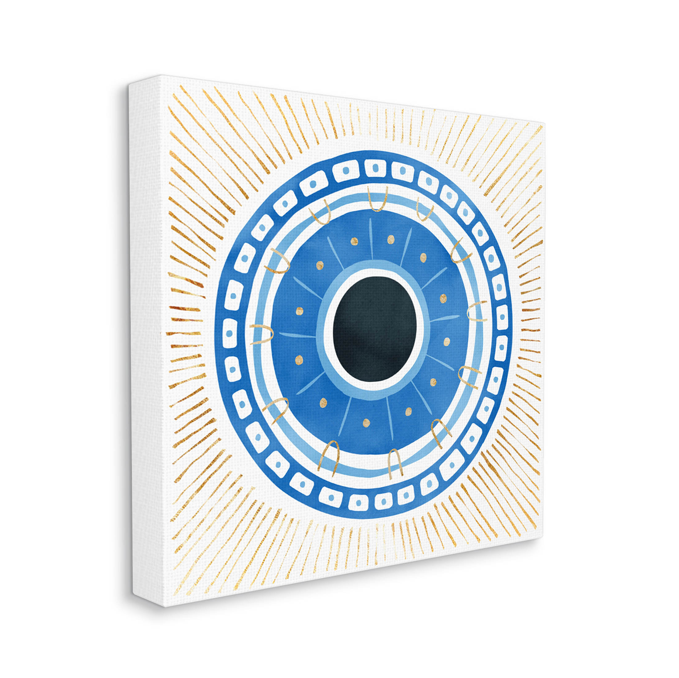 Bungalow Rose Patterned Evil Eye Mati Symbol by Ziwei Li - Wrapped ...