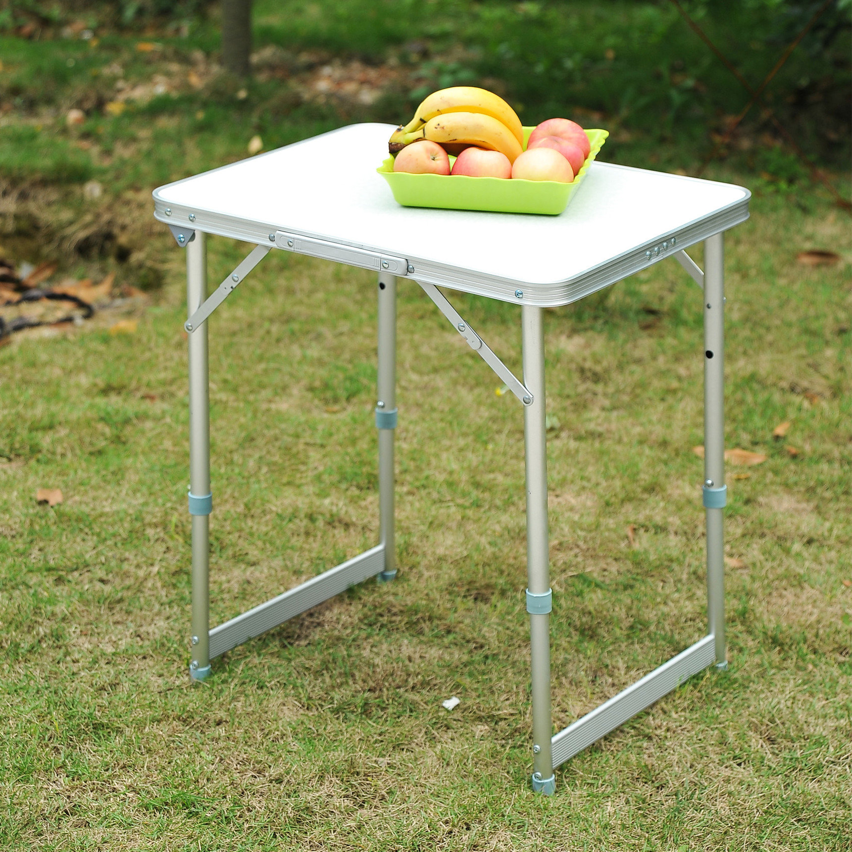 Arlmont & Co. 23" Height Adjustable Folding Camping Table - Lightweight ...