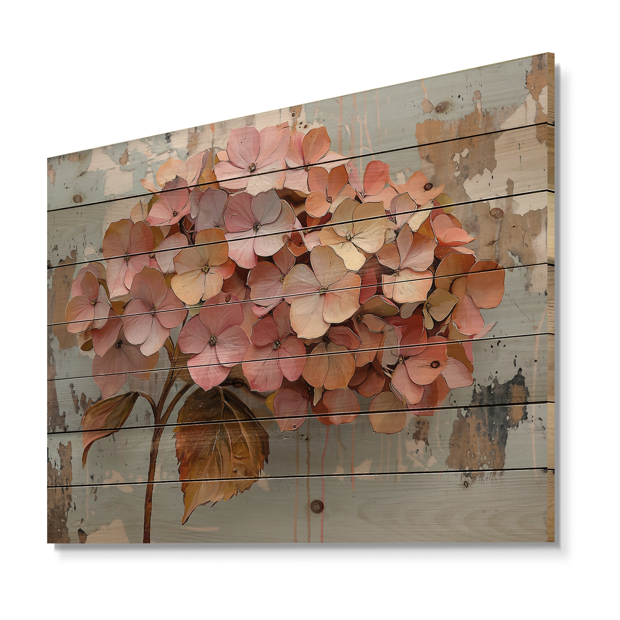 Ophelia & Co. Vibrant Garden Of Hydrangea Flowers II - Hydrangea Wood ...