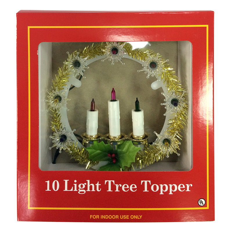 The Holiday Aisle® 10 Lite Tree Topper with Candle & Reviews | Wayfair