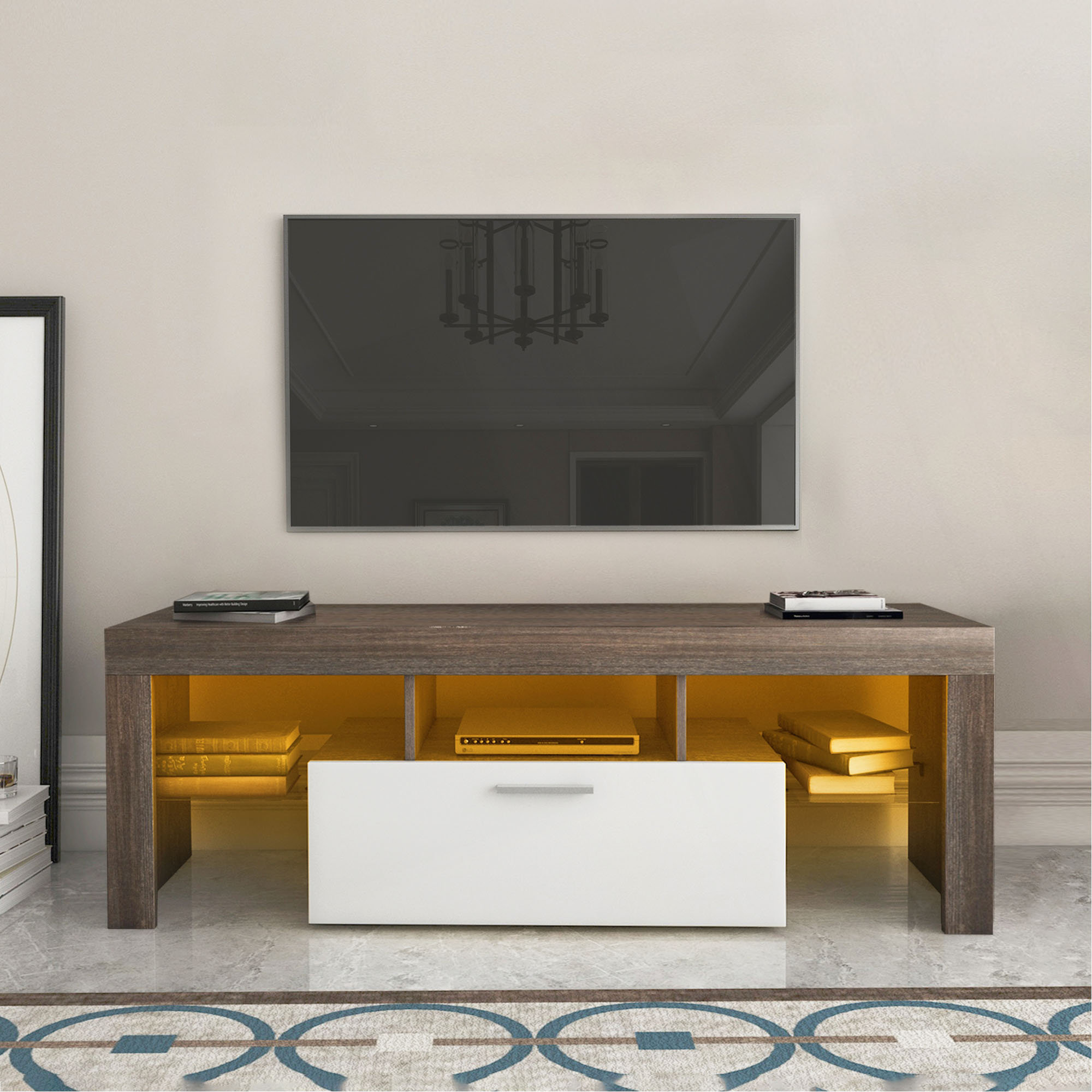 Wrought Studio™ Entertainment TV Stand, Large TV Stand TV Base Stand ...