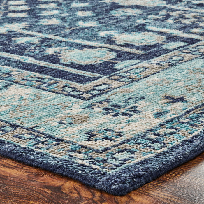 Madison Couture Rugs Maarja Hand-Knotted Wool Oriental Area Rug in Blue ...