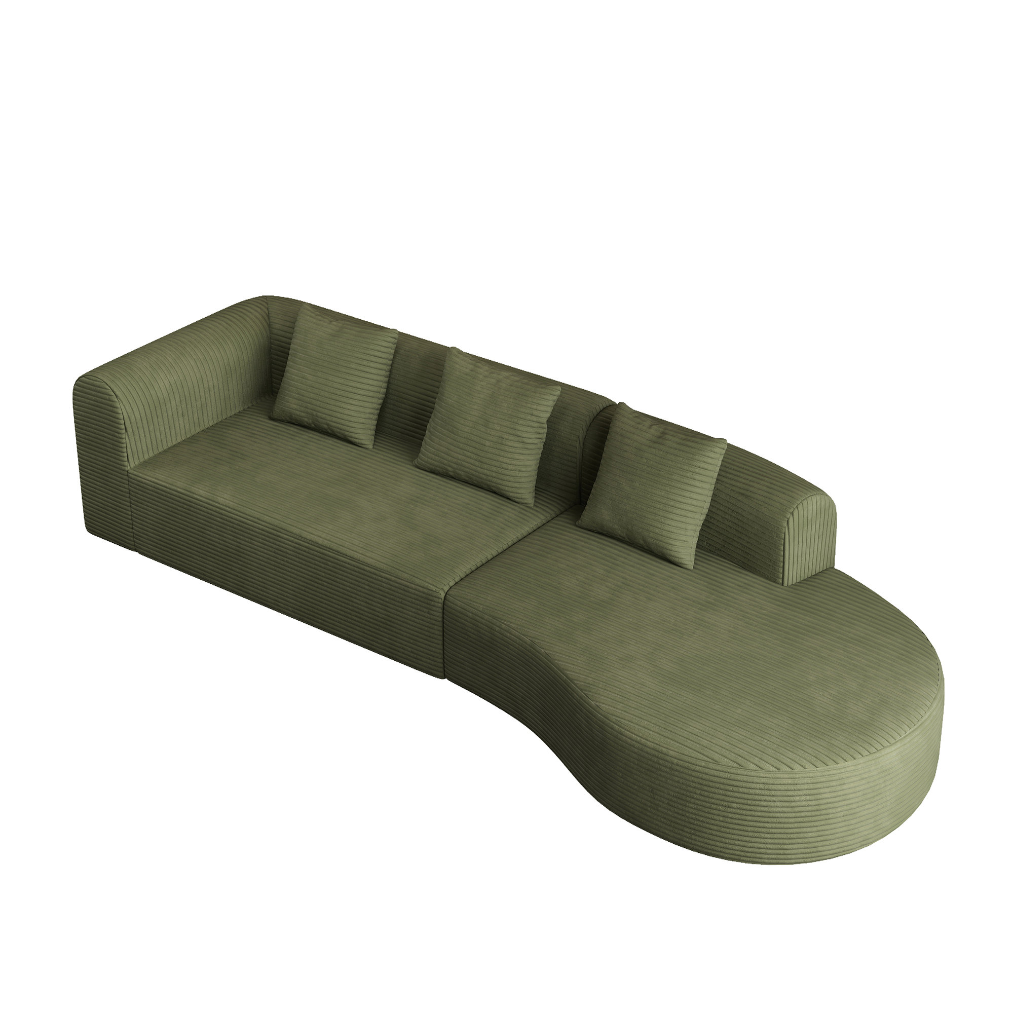 Ivy Bronx Modular Sofa, Living Room Upholstered Sofa, Contemporary ...