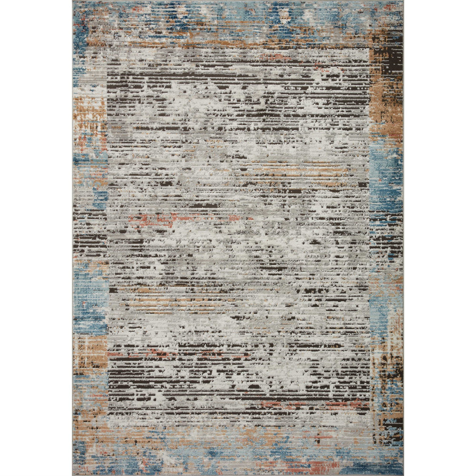17 Stories Mcglothin Polypropylene Gray/Blue Area Rug & Reviews | Wayfair