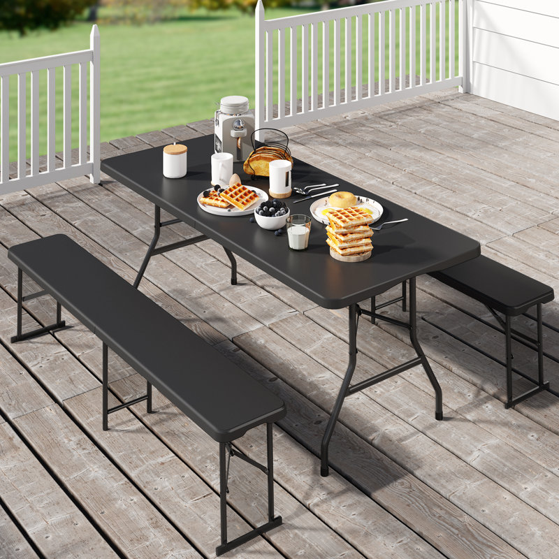 Wade Logan® Ashien 2 Patio Picnic Bench & Reviews | Wayfair