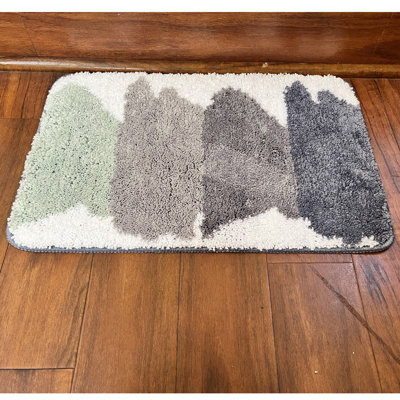 Wrought Studio Nicoline Abstract Bath Rug | Wayfair