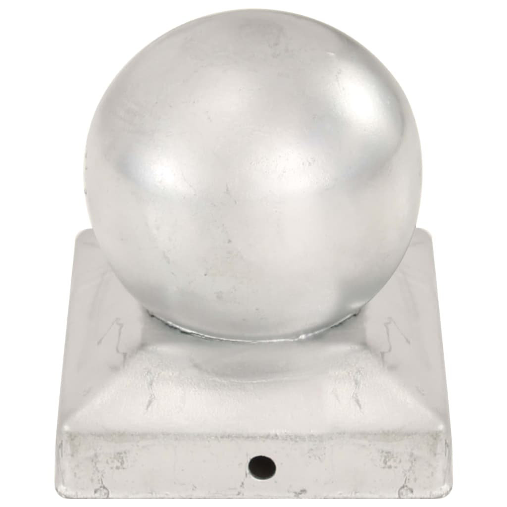 vidaXL Post Caps Globe Final Galvanised Metal 1.5x1.5" - Wayfair Canada