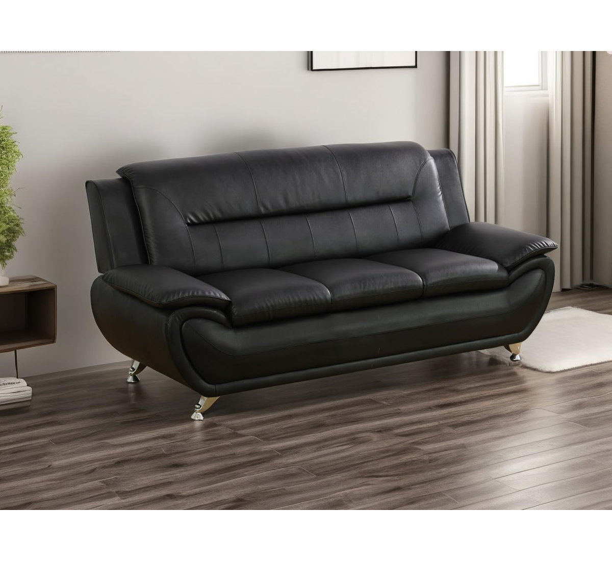 Wrought Studio™ Chezky 79'' Faux Leather Armless Sofa & Reviews | Wayfair