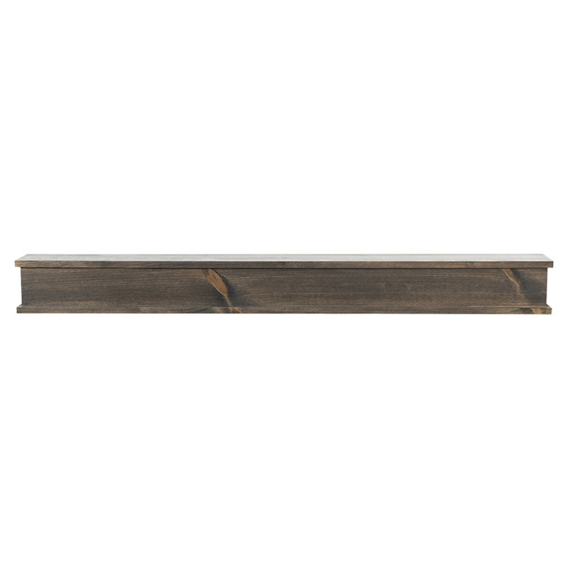 Millwood Pines Floating Wood Fireplace Mantel Shelf - Wooden Shelf with ...