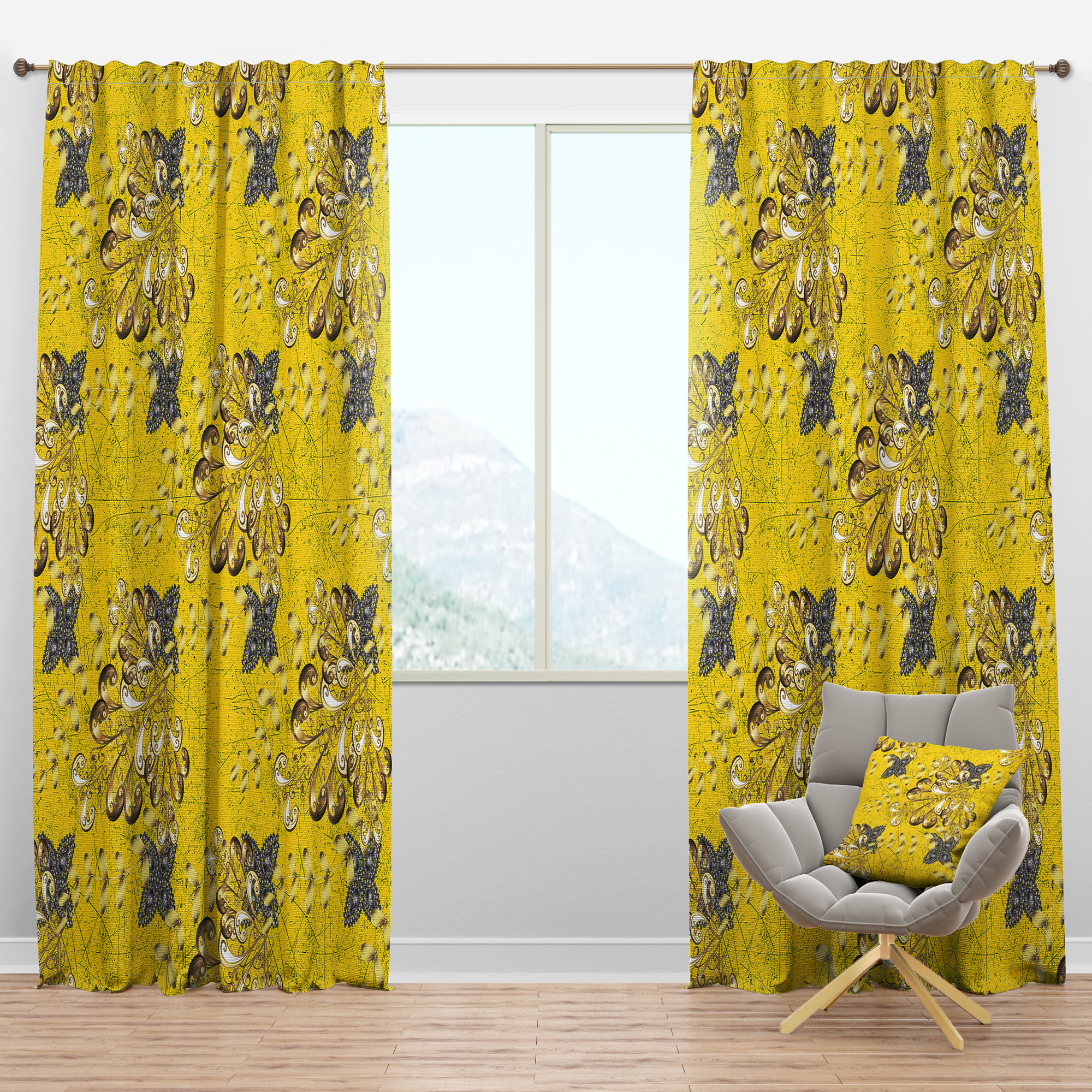 Design Art Abstract Illustration Texture - Modern Velvet Curtain - Room ...