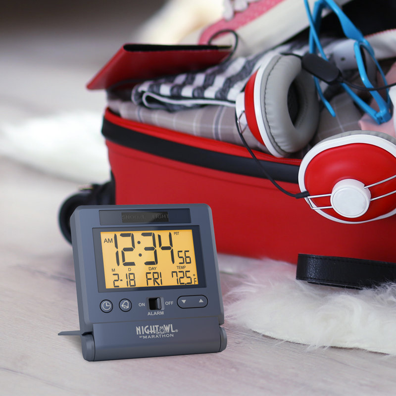 Marathon Watch Company Digital Atomic Tabletop Clock with Alarm ...