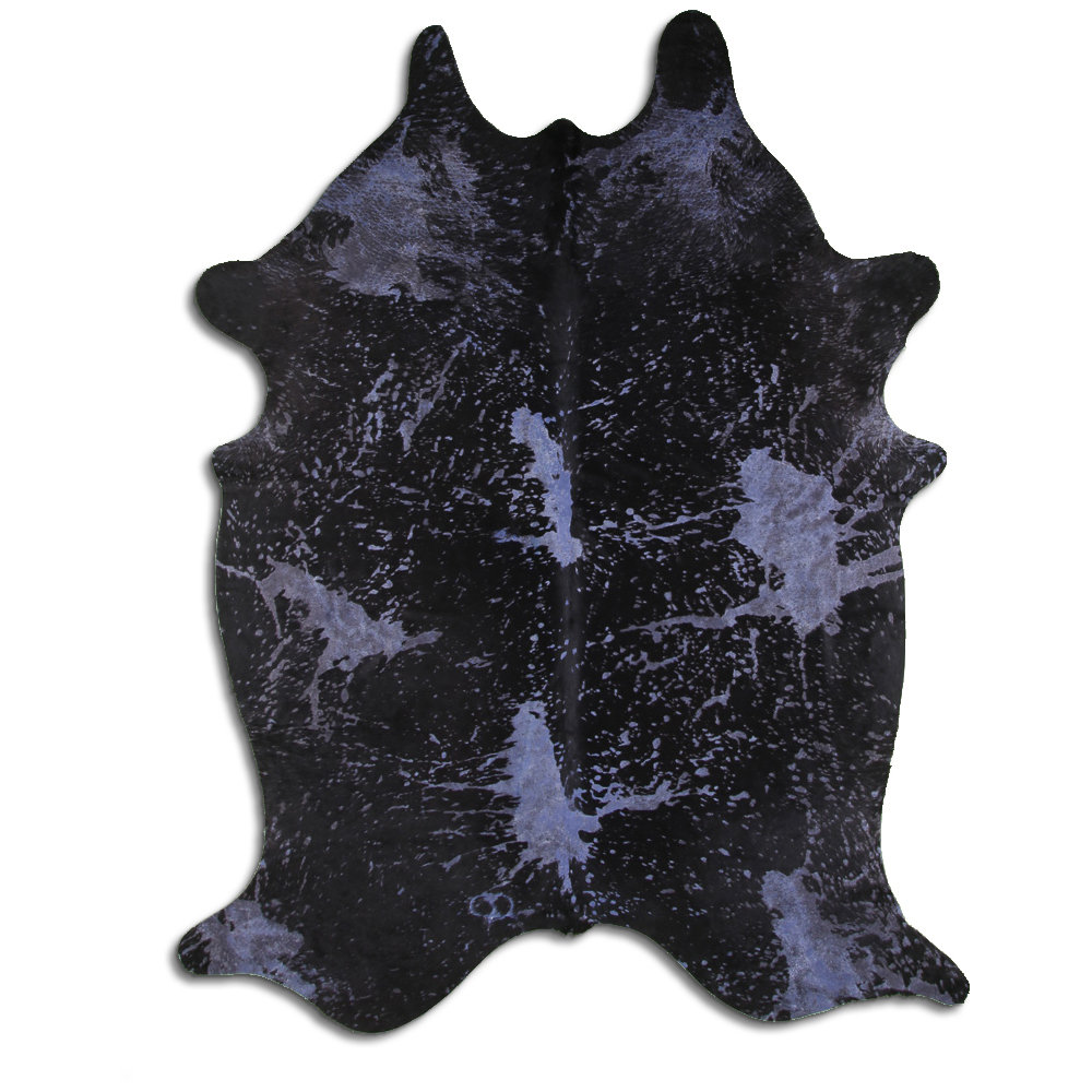 Foundry Select ACID WASHED HAIR ON COWHIDE DISTRESSED NAVY BLUE 3 - 5 M ...