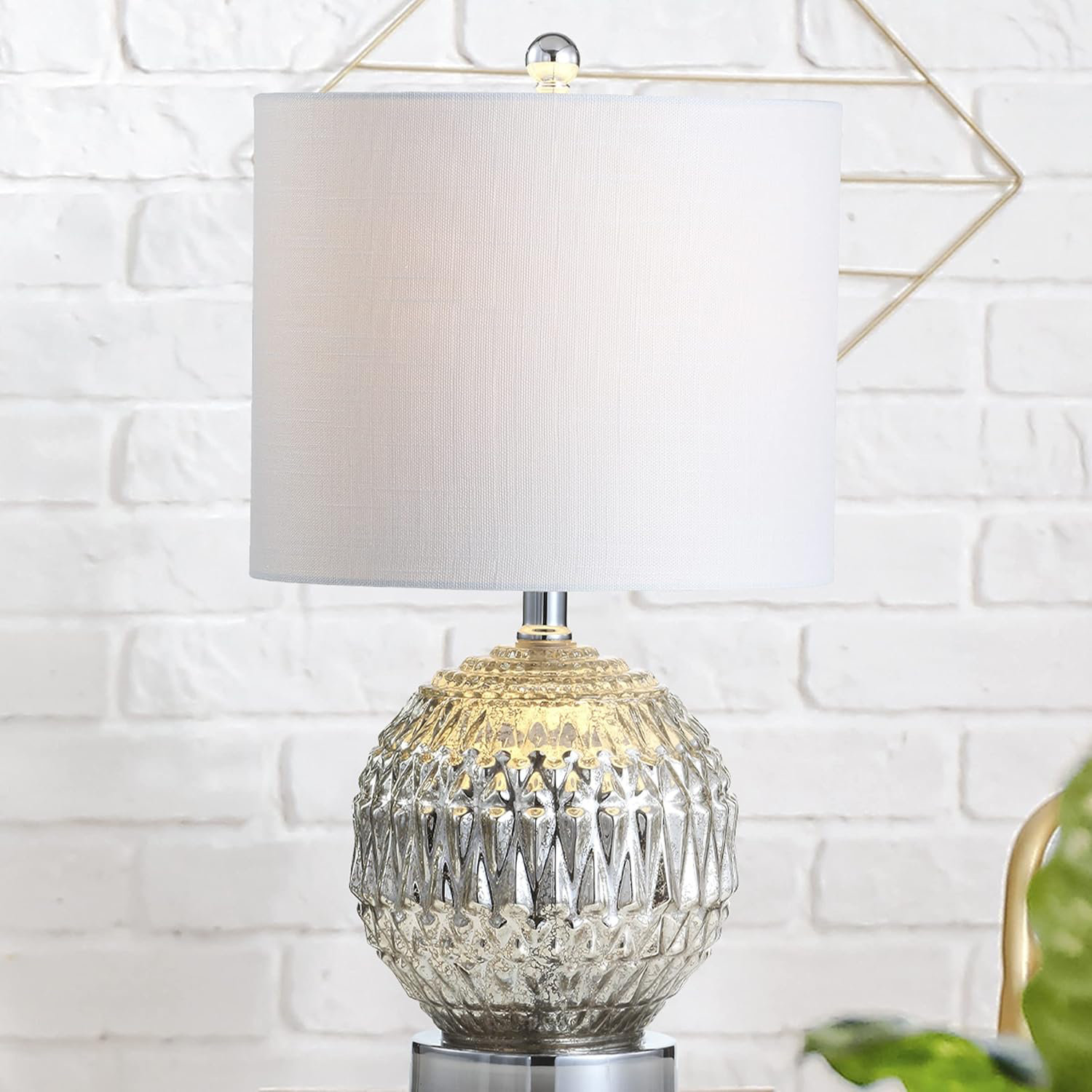 Hokku Designs Modern Led Table Lamp - Glass/Metal, 20.5" Contemporary ...