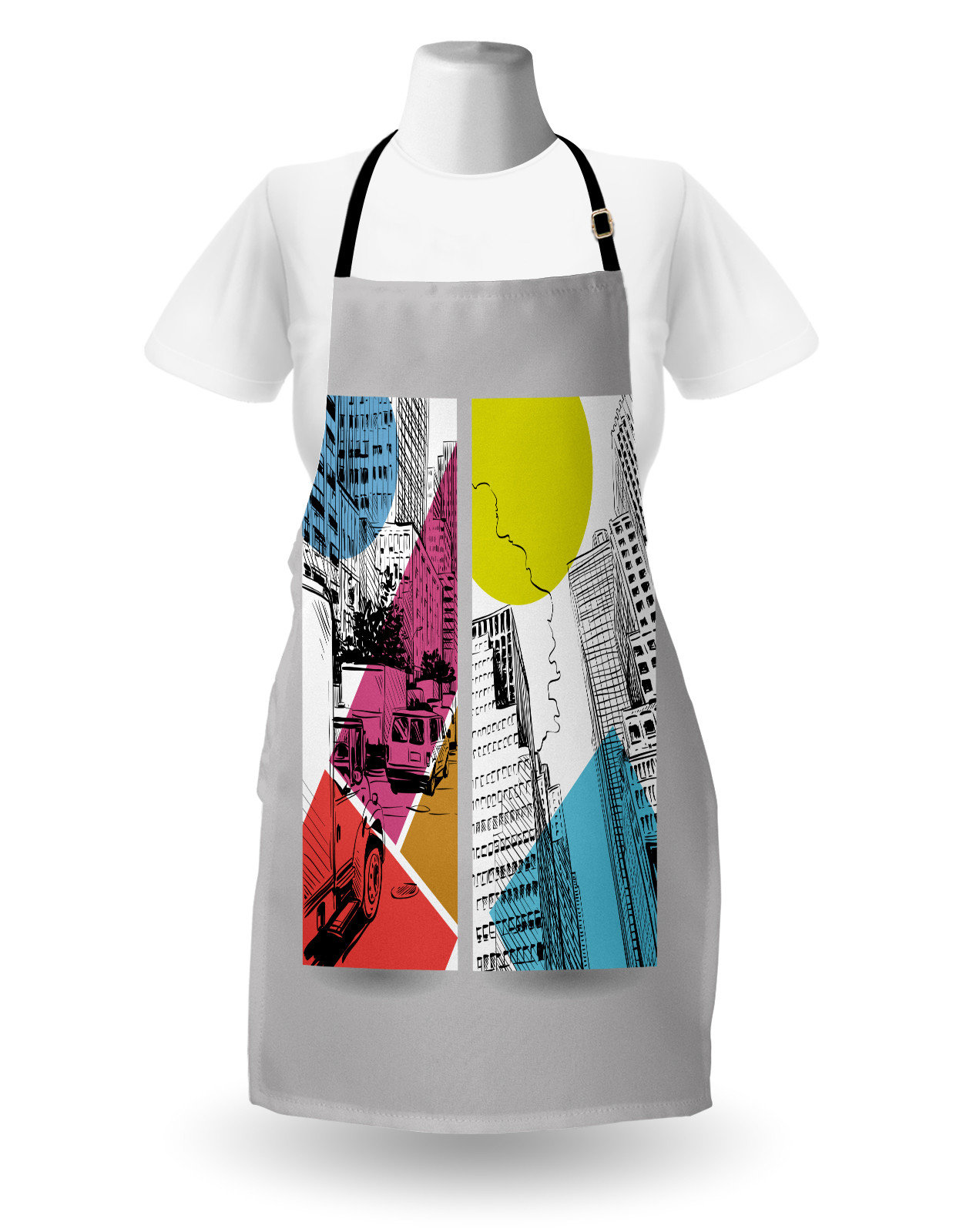 East Urban Home City Apron Unisex, Urban Illustration Trucks, Adult ...